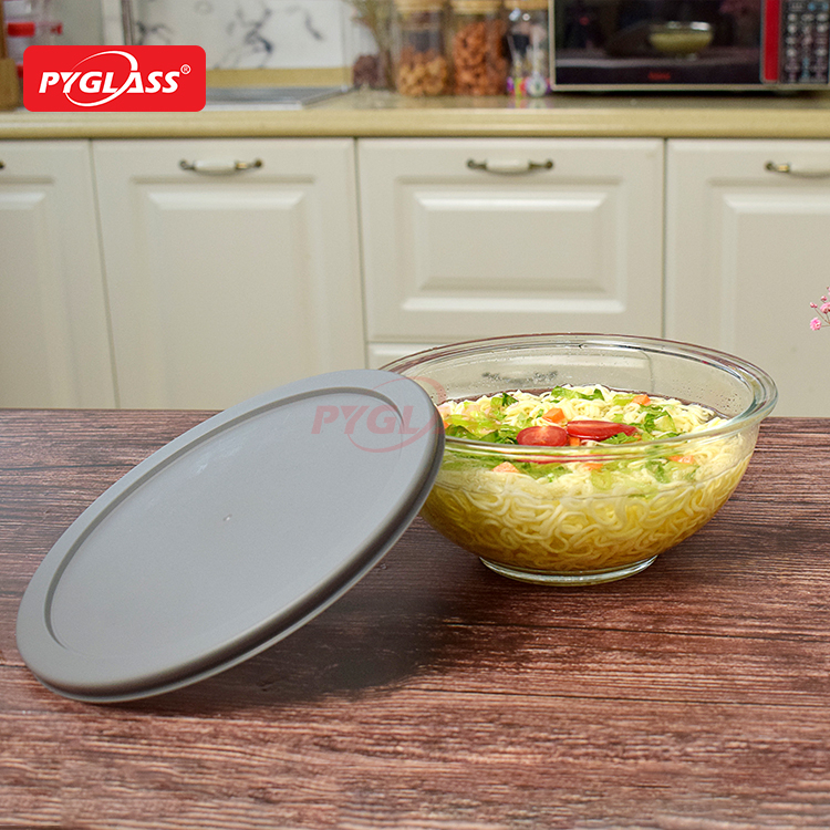 High Brosilicate Salad Bowl Set with PE Lids - Buy Eco-friendly Round ...