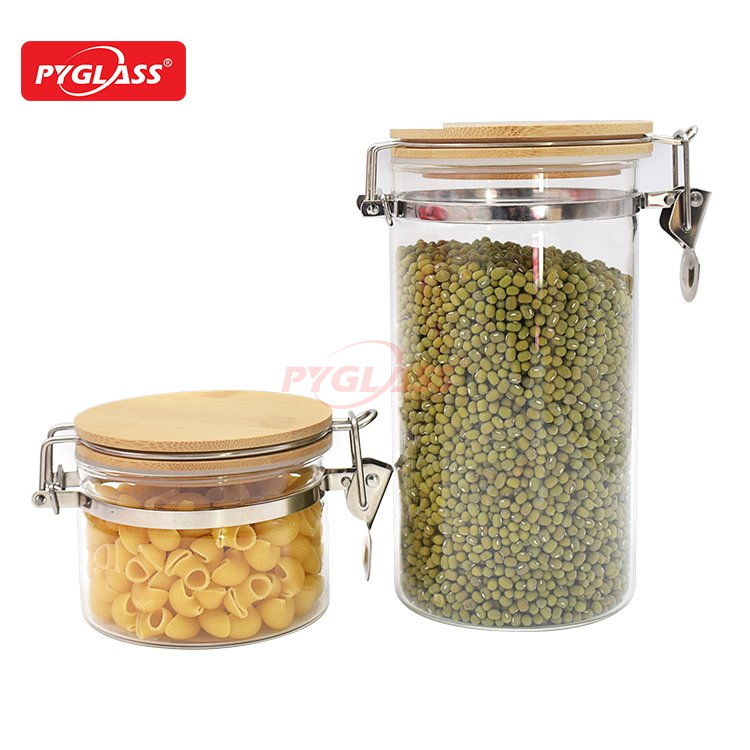 Glass Storage Jars with Airtight Locking Clamp Lids - Buy Glass food ...